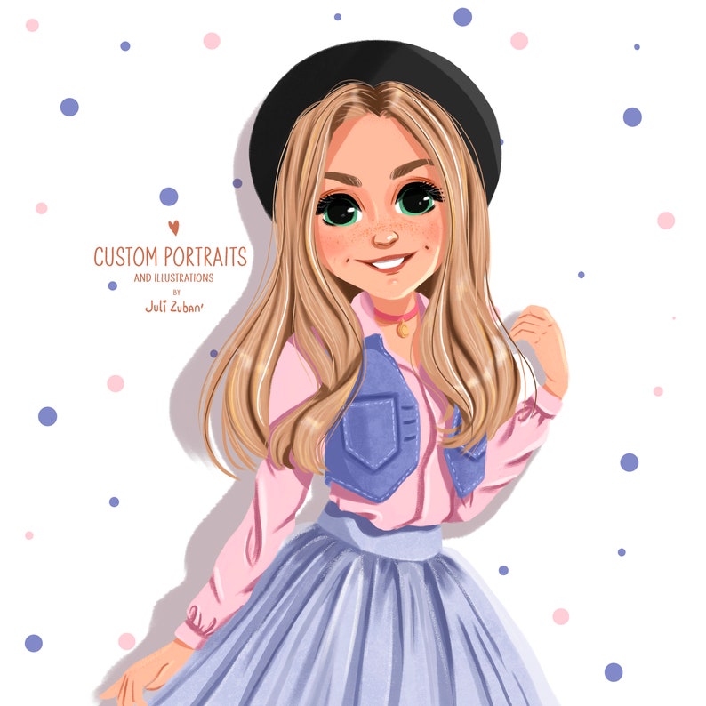 Custom Cartoon Portrait Illustration Portrait From Photo - Etsy