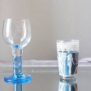 Wide Stem Wine Glasses and Small Collins Set - Etsy