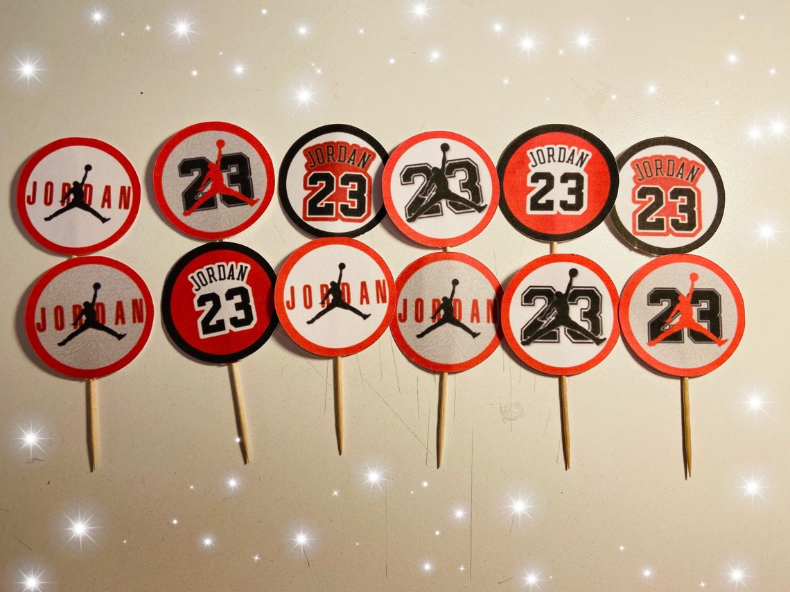 Jordan Cupcake Toppers - Etsy