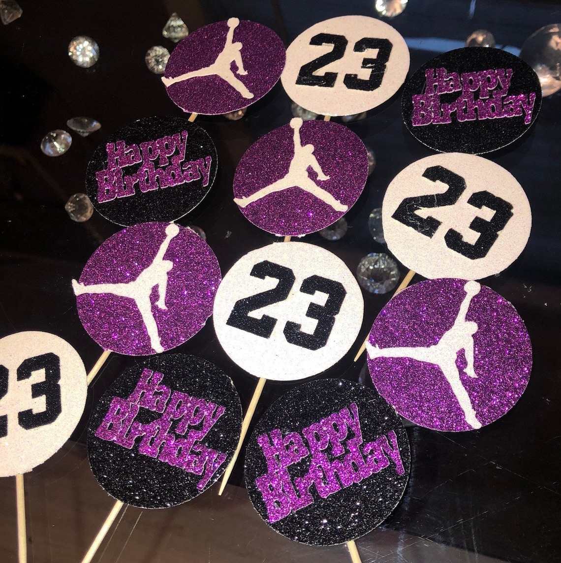 Jordan Cupcake Toppers - Etsy
