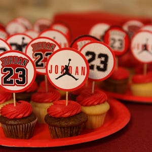 Jordan Cupcake Toppers Digital File - Etsy