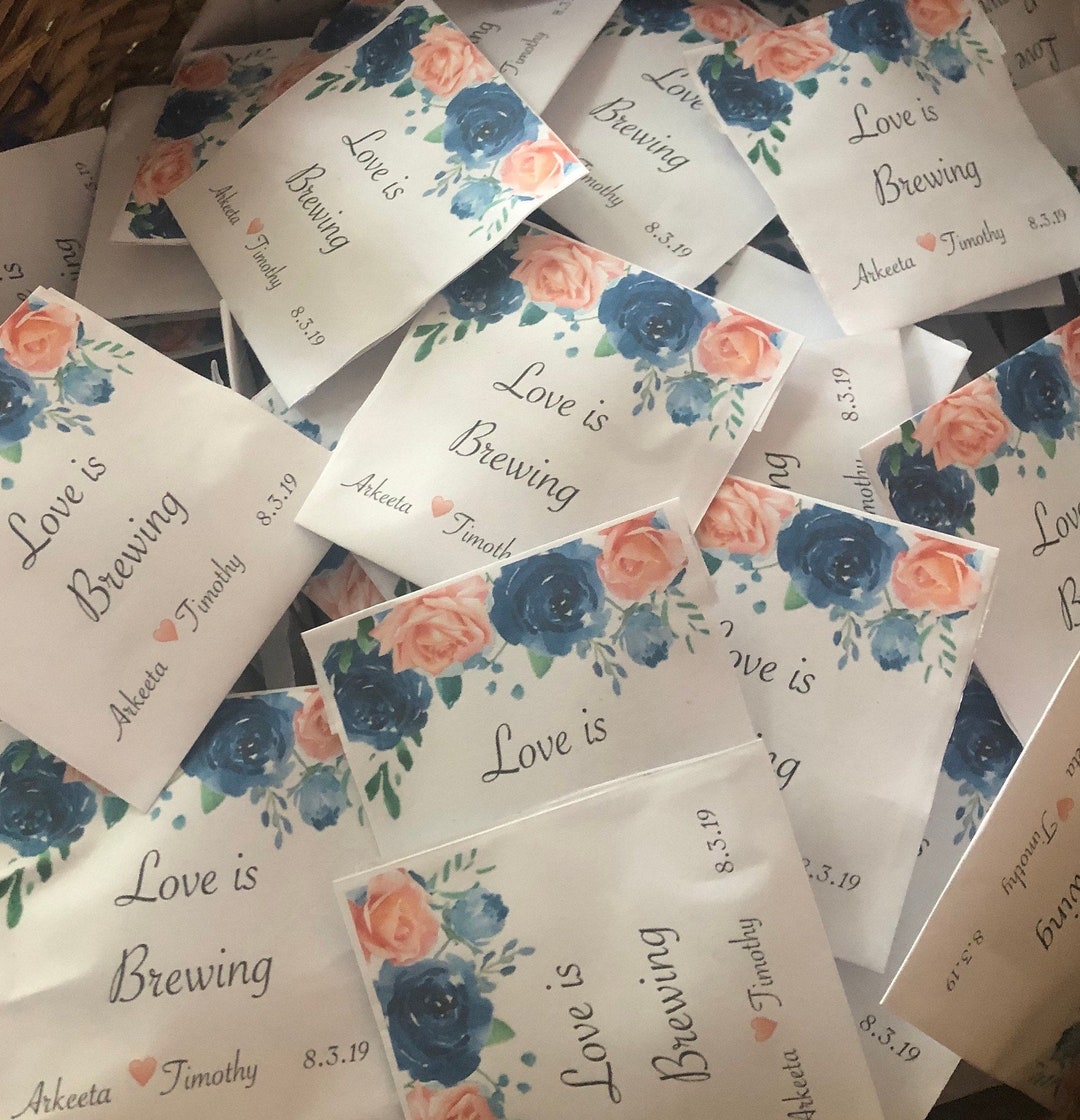 Personalized Tea Bag Party Favors (10 Count) - Etsy