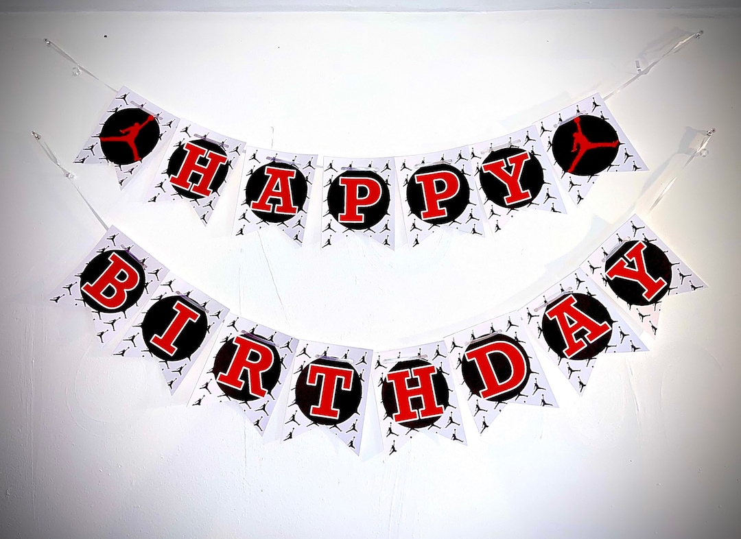 Jordan Banner, Party Sign With Optional Personalization! - Etsy