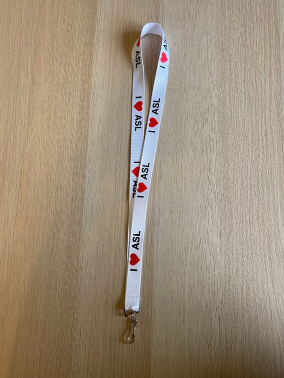 ASL Lanyard Sign Language Accessories | Etsy