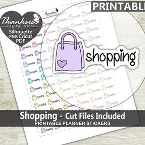 Doodle Shopping Printable Planner Stickers Erin Condren - Etsy