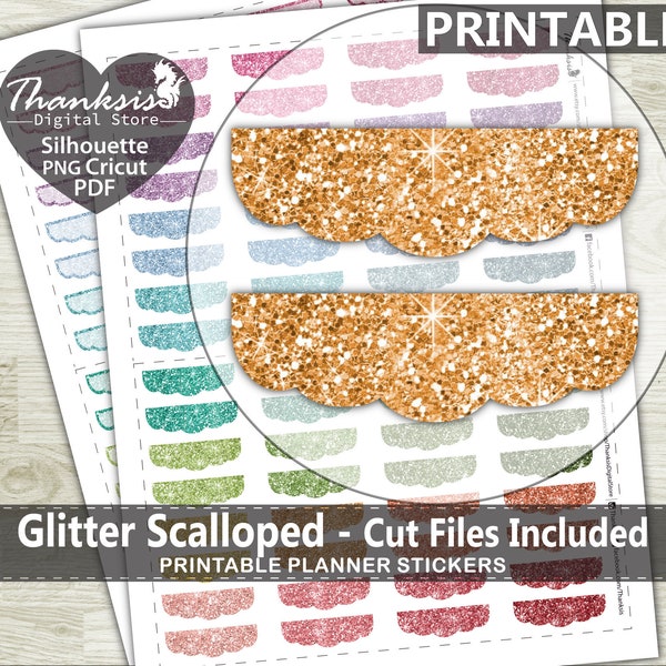 Scalloped Labels - Etsy