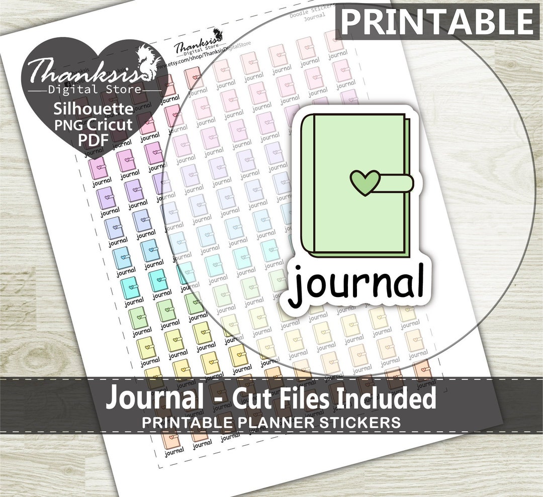 Doodle Journal Printable Planner Stickers, Erin Condren Planner ...