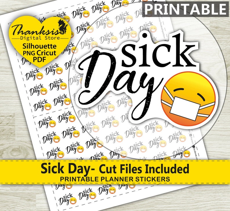 70% OFF Sale Sick Day Printable Planner Stickers Erin Condren | Etsy