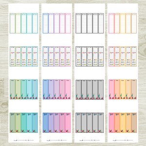 Mega Bundle Sidebar Printable Planner Stickers, Bill Stickers, Erin ...