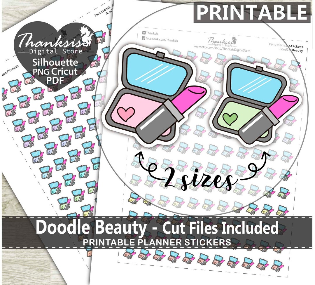 Doodle Beautiful Printable Planner Stickers, Erin Condren Planner ...