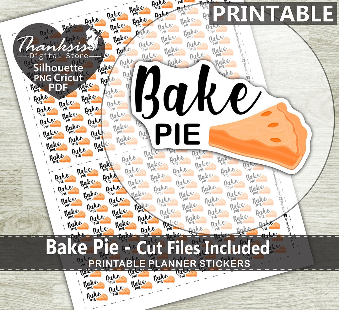 Bake Pie Printable Planner Stickers, Erin Condren Planner Stickers ...