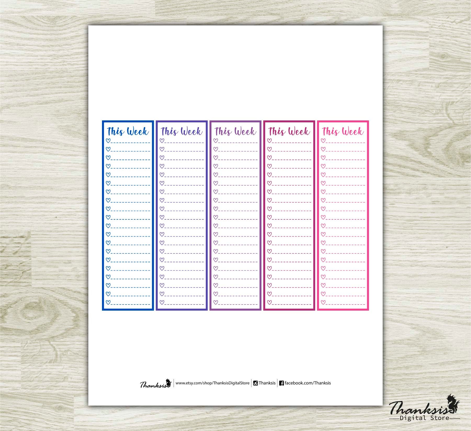 Sidebar Printable Planner Stickers Erin Condren Planner | Etsy