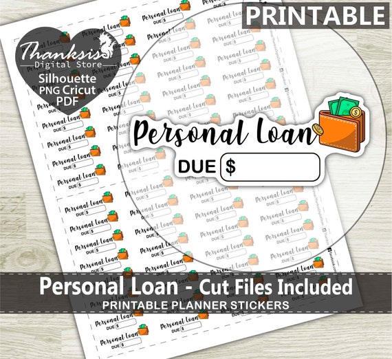 Personal Loan Printable Planner Stickers Erin Condren Planner | Etsy