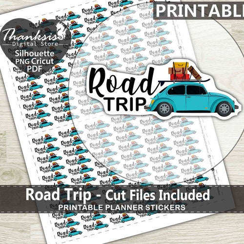 Day Trip Printable Planner Stickers Travel Stickers Erin - Etsy