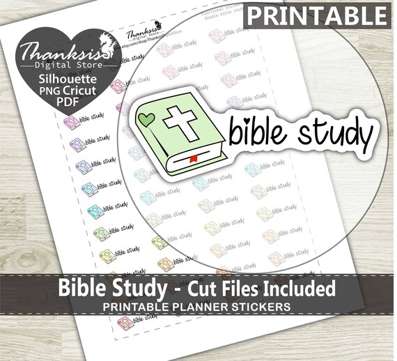 Doodle Bible Study Printable Planner Stickers Erin Condren - Etsy