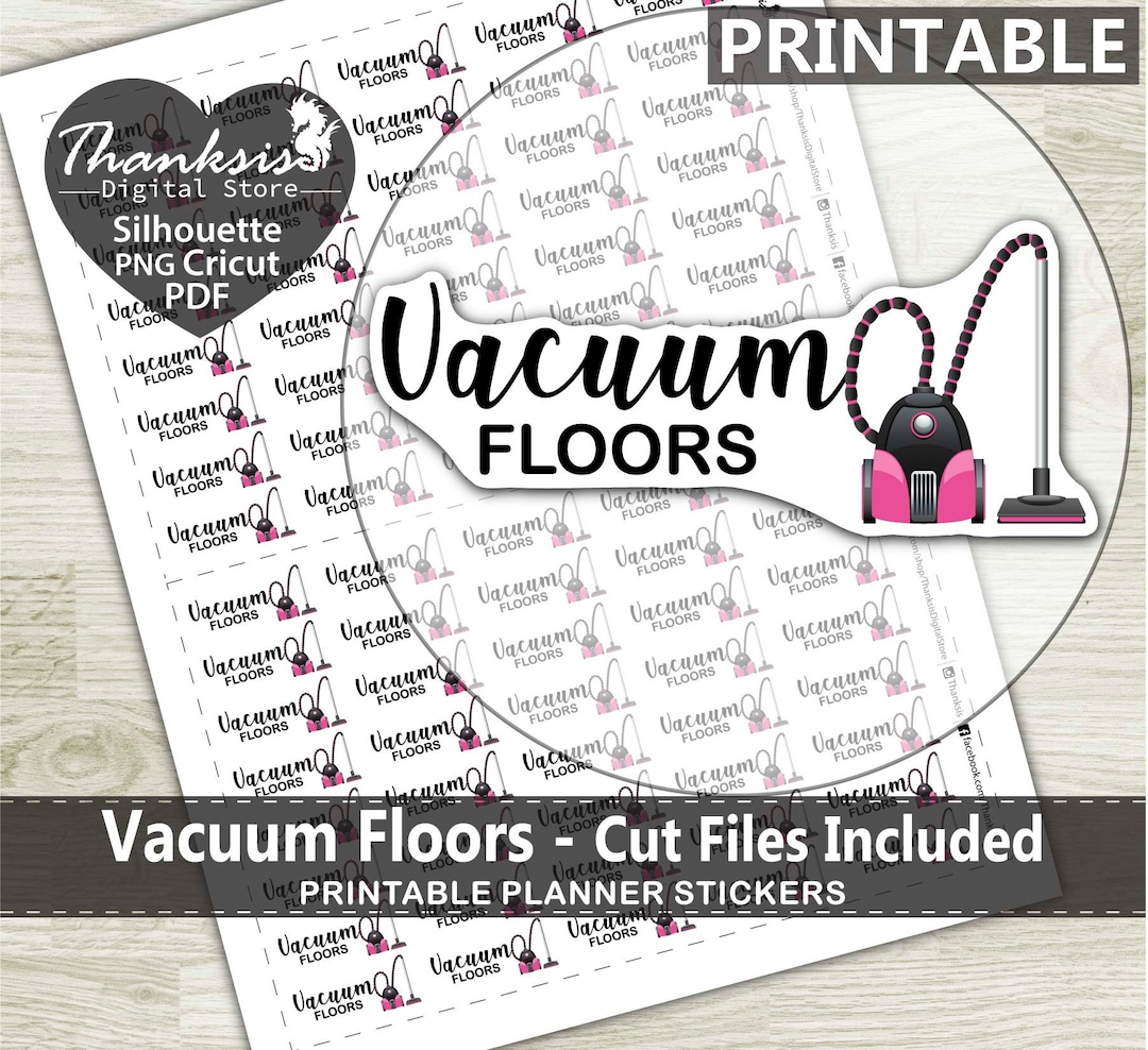 Vacuum Printable Planner Stickers, Erin Condren Planner Stickers ...
