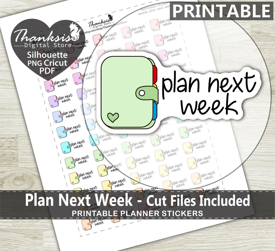Doodle Plan Next Week Printable Planner Stickers Erin Condren - Etsy