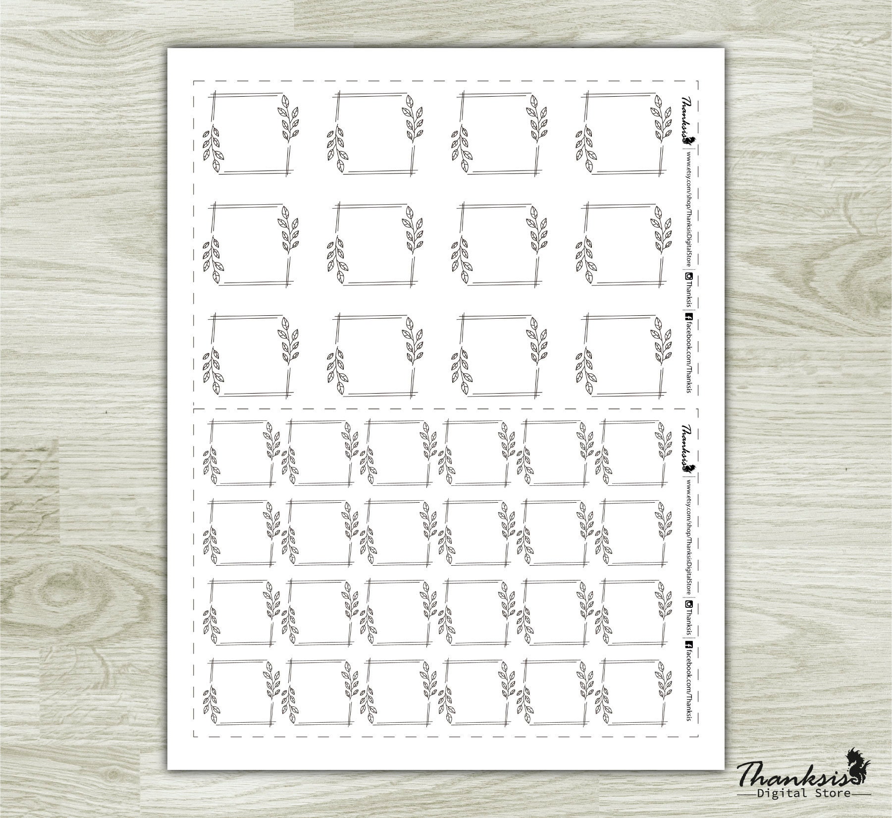 Doodle Box Printable Planner Stickers Erin Condren Planner | Etsy