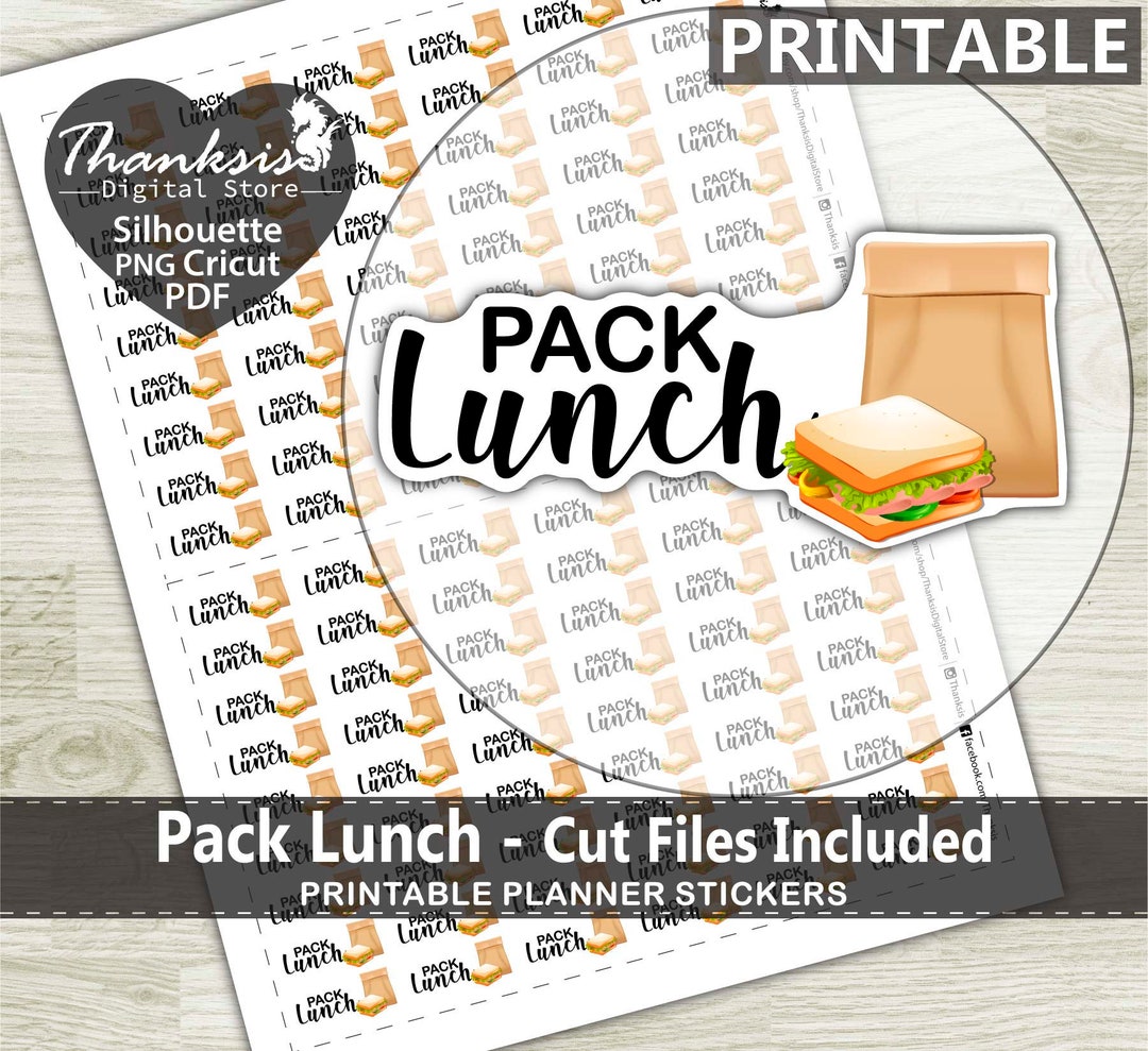 Pack Lunch Printable Planner Stickers, Erin Condren Planner Stickers ...
