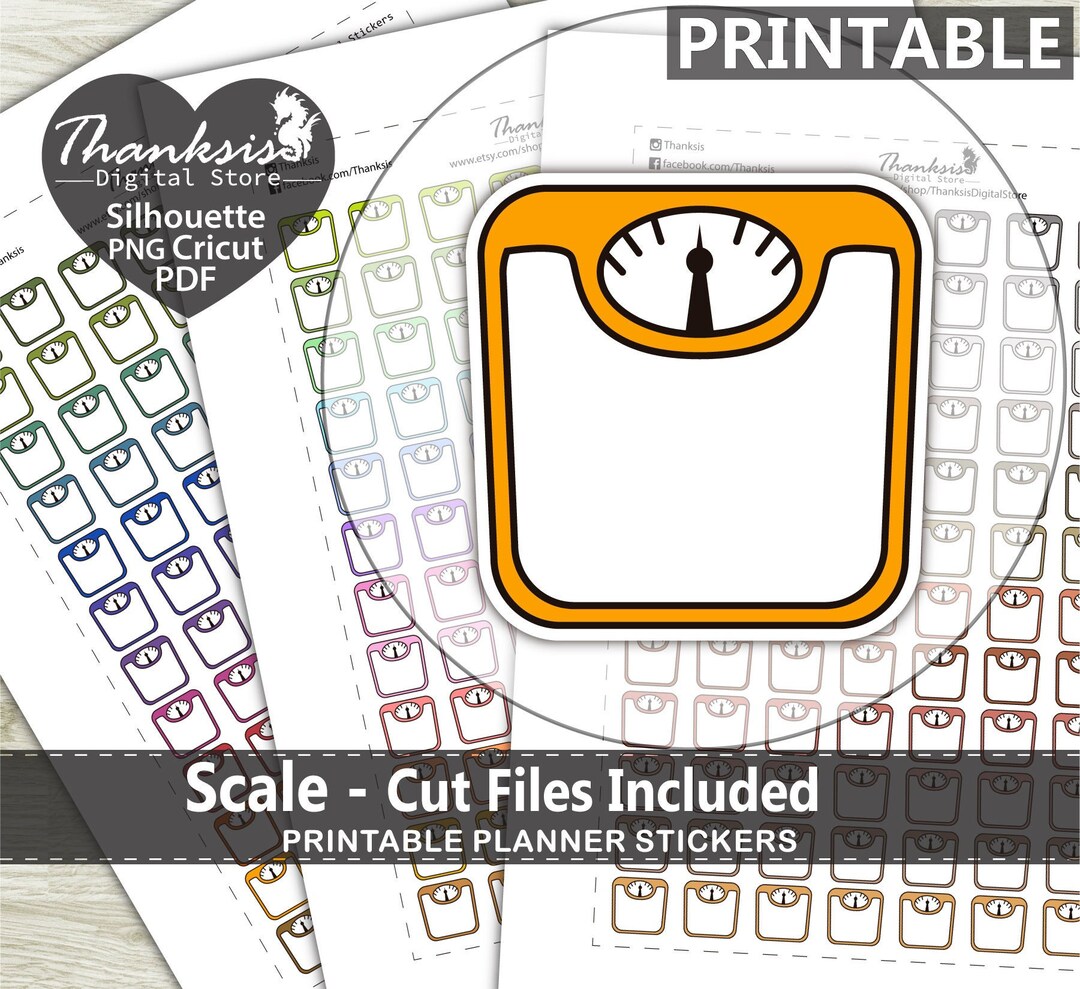 Scale Printable Planner Stickers, Erin Condren Planner Stickers ...