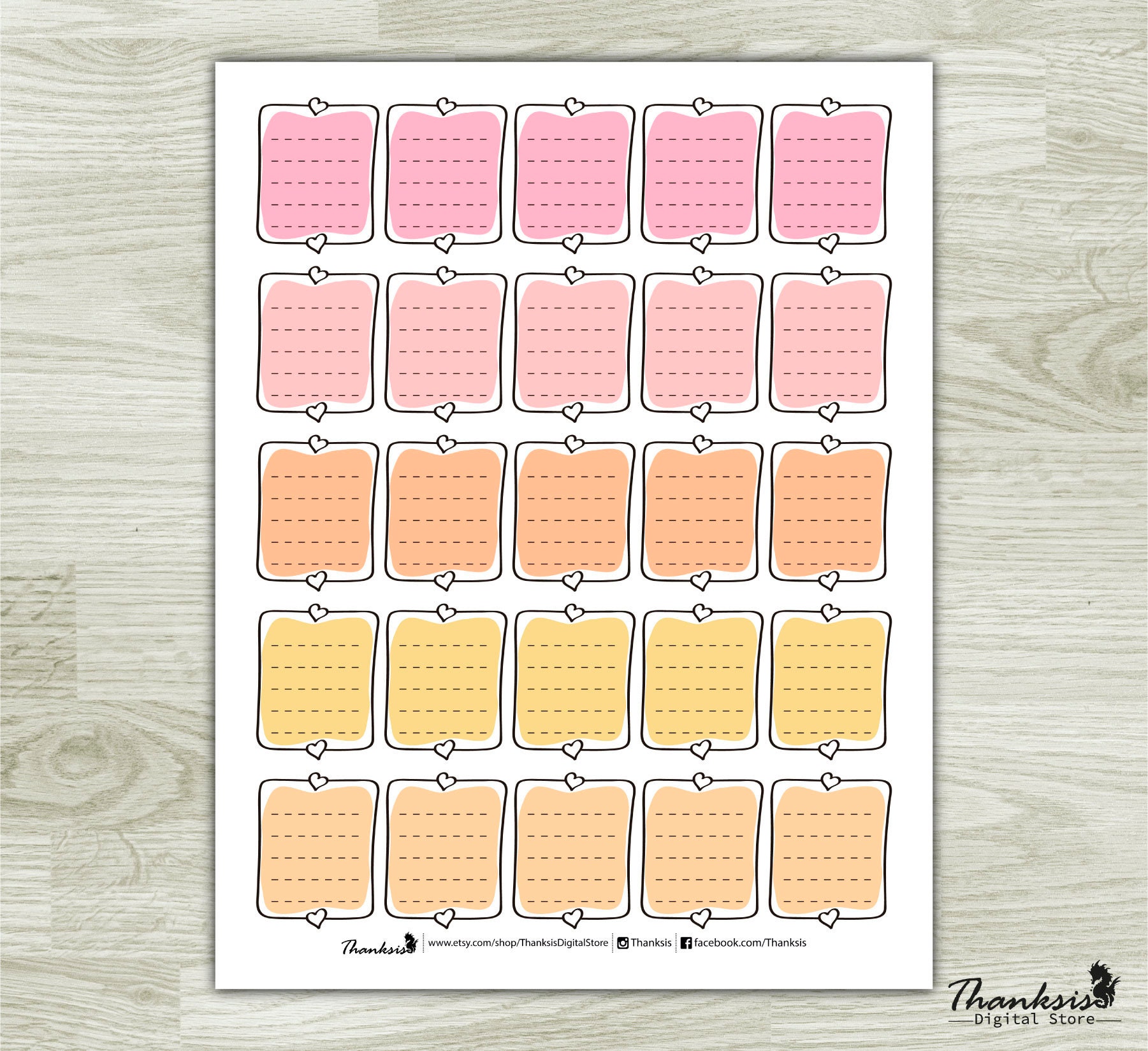 Full Box Printable Planner Stickers Erin Condren Planner | Etsy