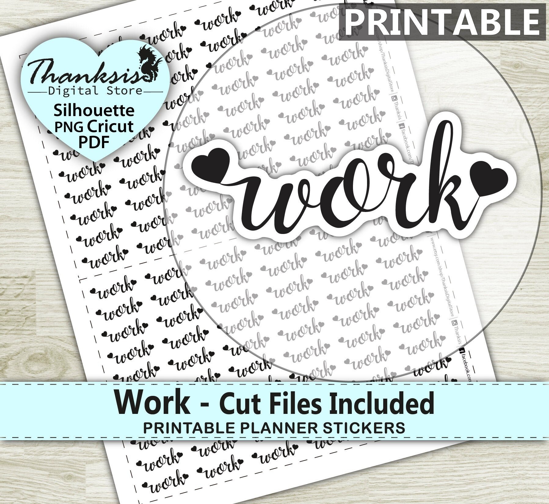 Work Printable Planner Stickers Erin Condren Planner - Etsy