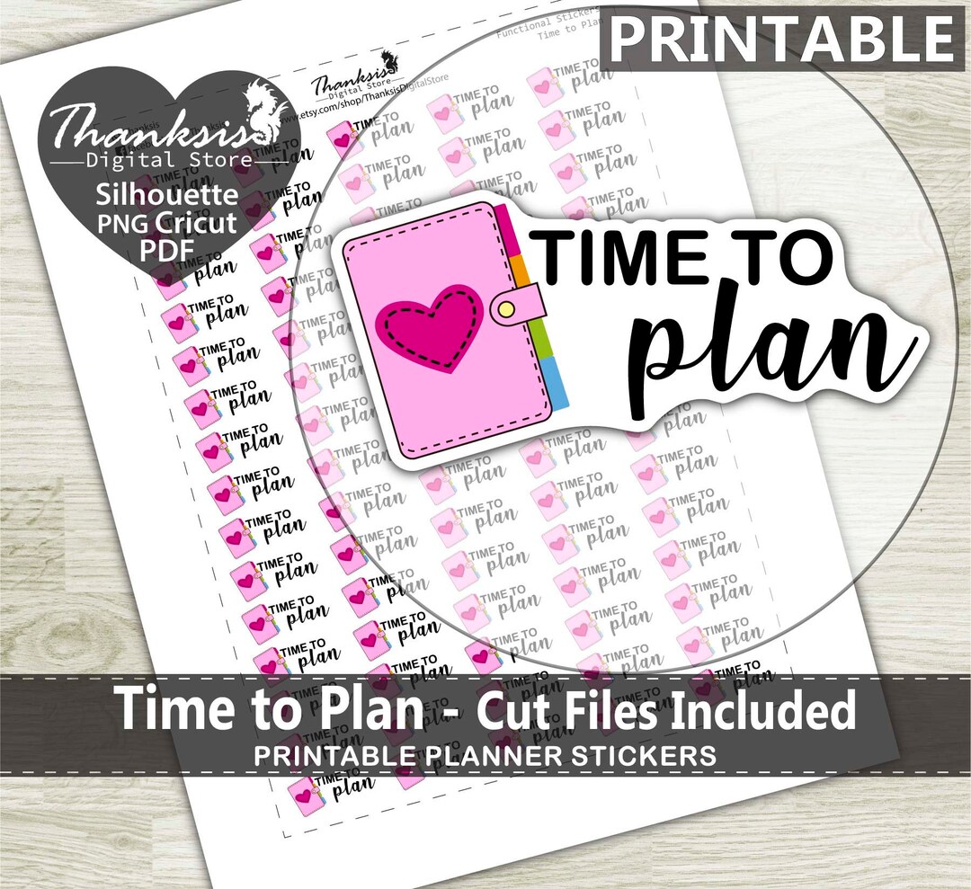 Time to Plan Printable Planner Stickers, Erin Condren Planner Stickers ...