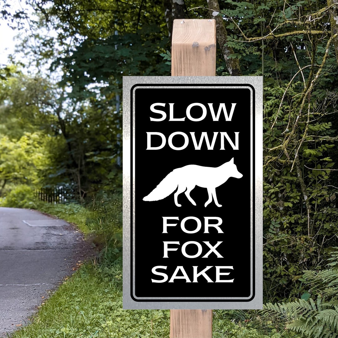 Fox Crossing Signs Shiny Metal Aluminium Road Signs Highly Reflective ...