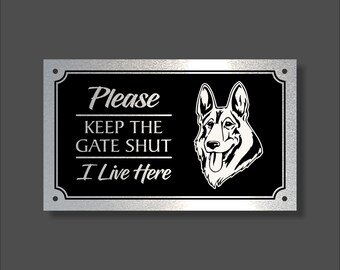 German Shepherd Gate Sign - Etsy