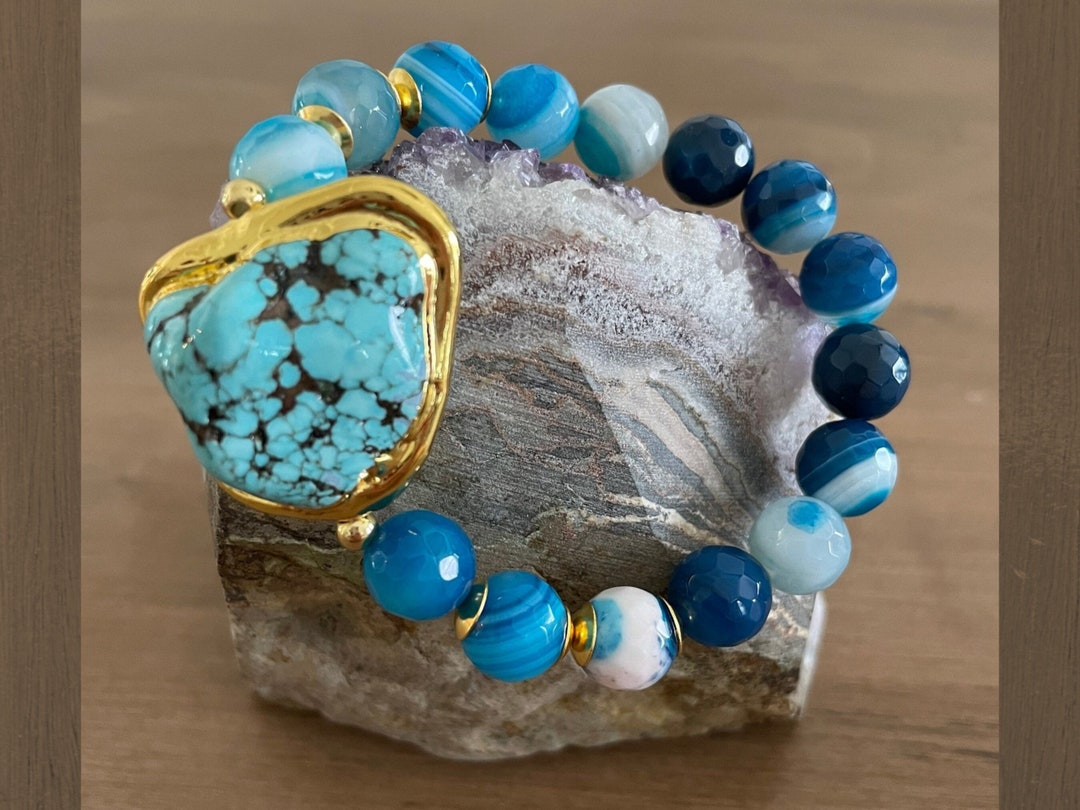 Turquoise Bracelet, Balance, Wisdom and Truth - Etsy