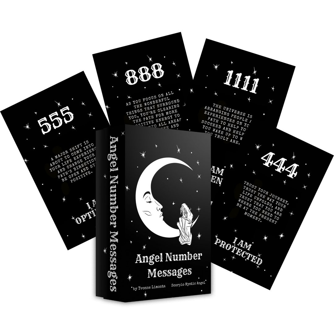 Angel Number Messages & Affirmation Oracle Deck, 53 Cards, Gold Gilded ...