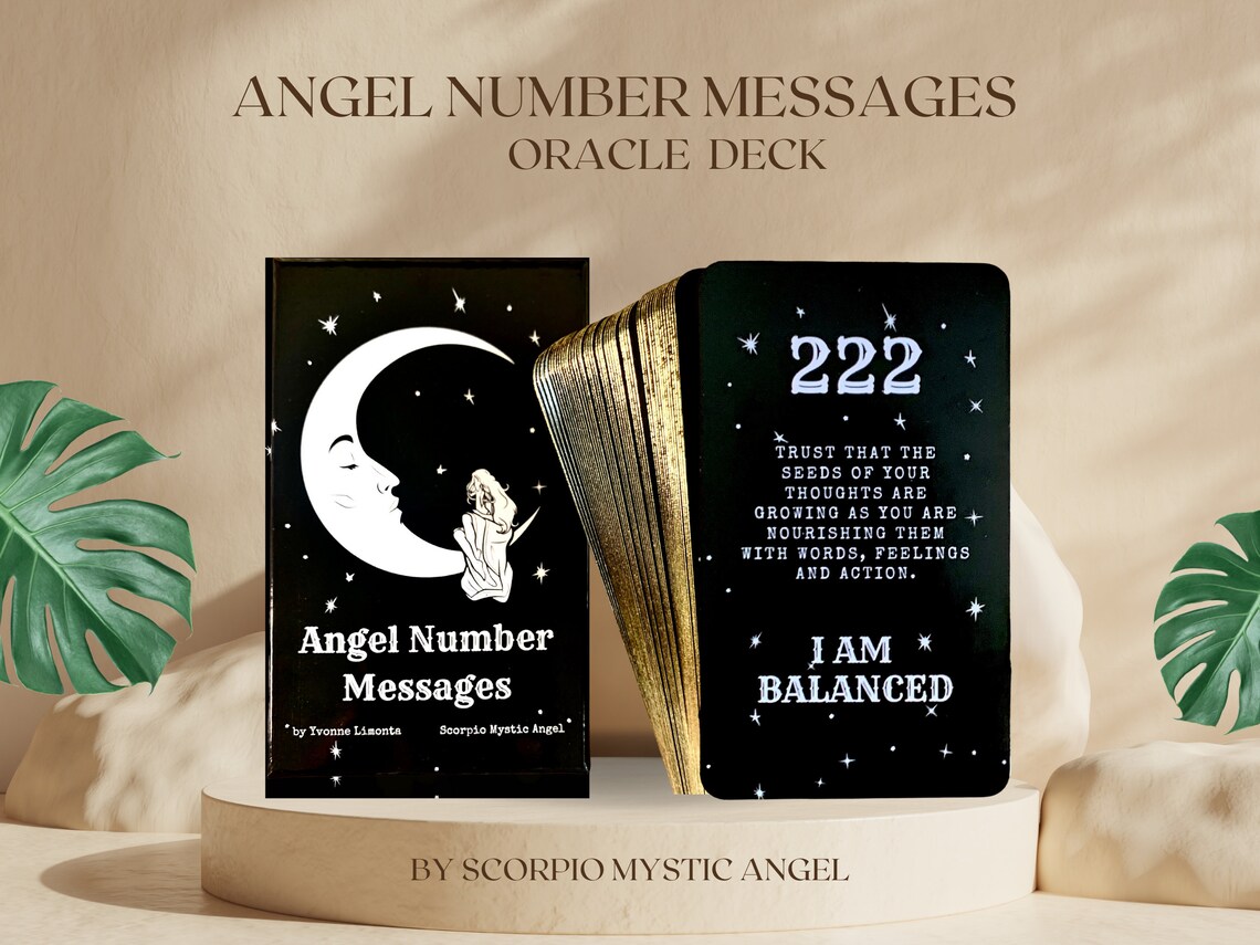 Angel Number Messages & Affirmation Oracle Deck - Etsy