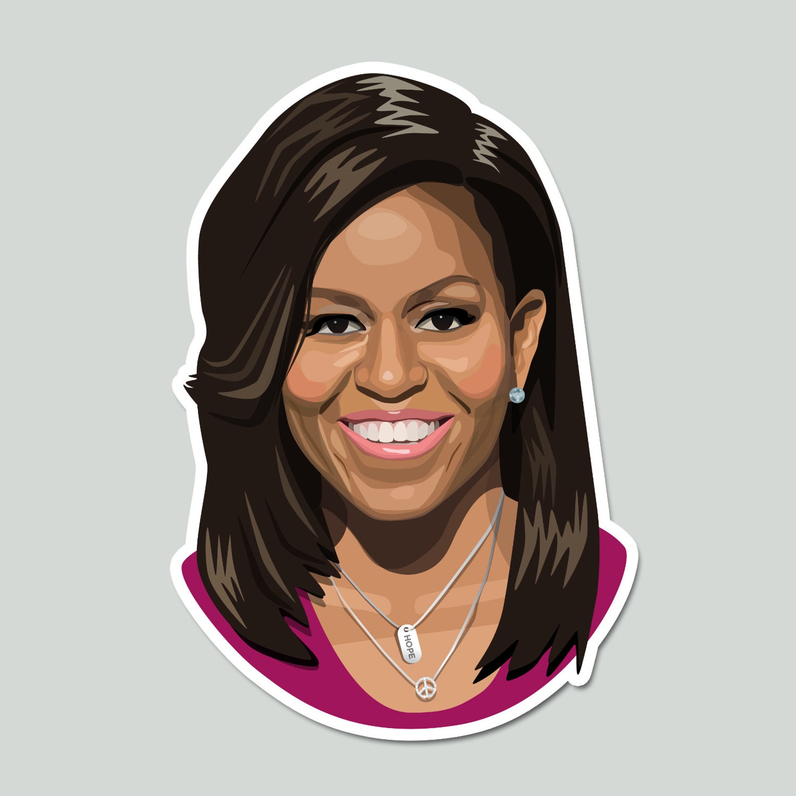 Michelle Obama Sticker - Etsy