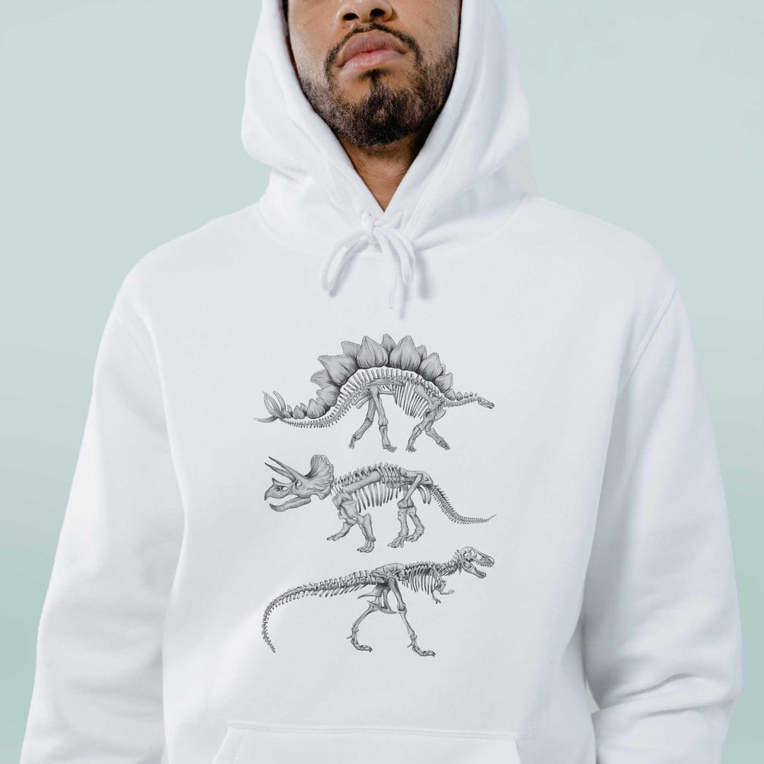 Dino Box Three Dinosaur Fossil Skeletons Unisex Adult Hoodie - Etsy