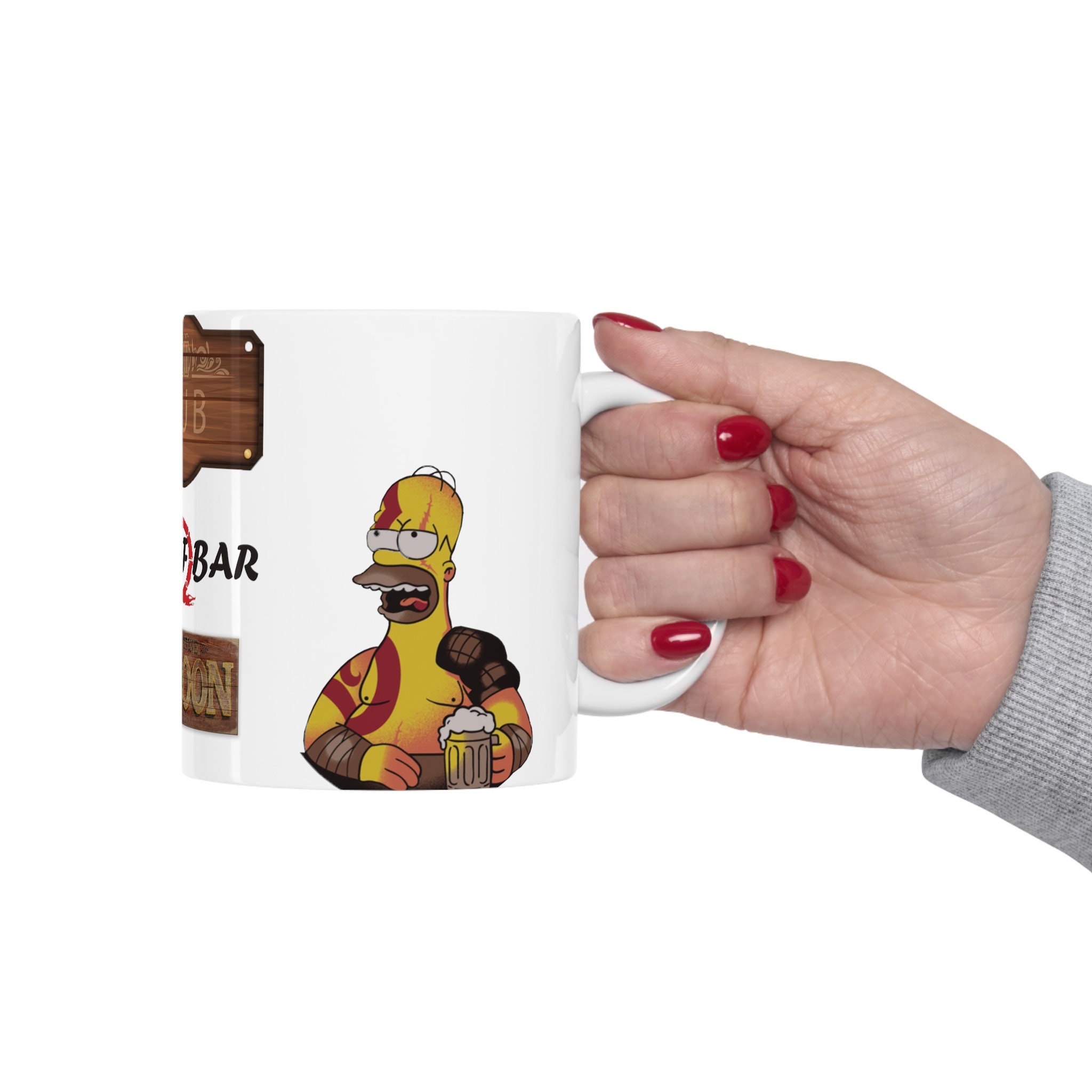 God of War Ragnarok Thor Homer Simpson Coffee Mug God of Bar - Etsy