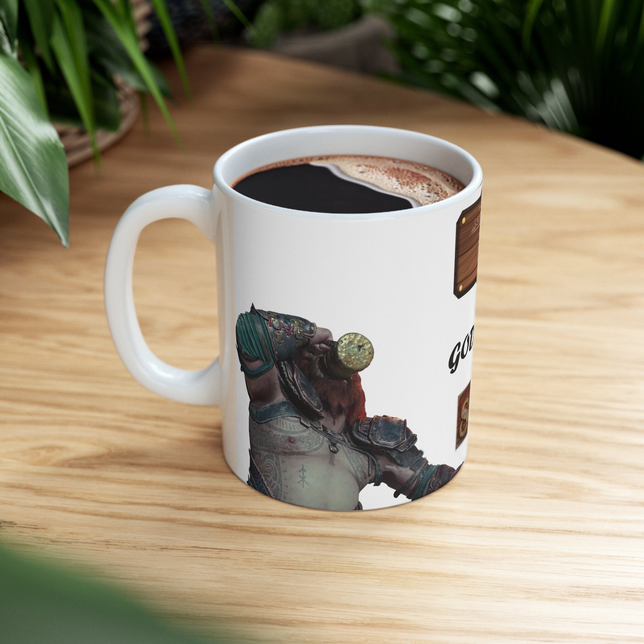 God of War Ragnarok Thor Homer Simpson Coffee Mug God of Bar - Etsy