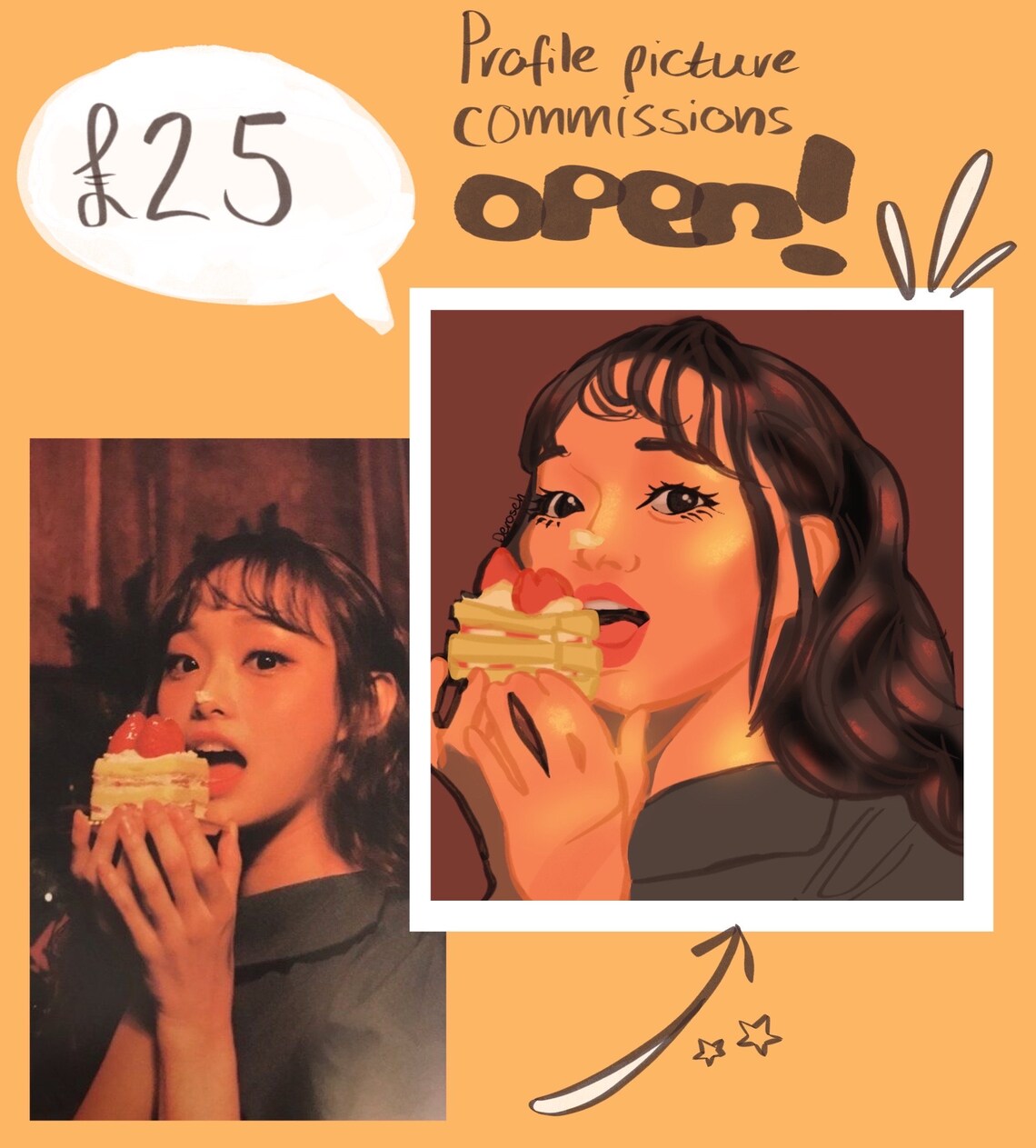 FULL COLOUR SHADING Custom Digital Portrait Commissions, Profile ...