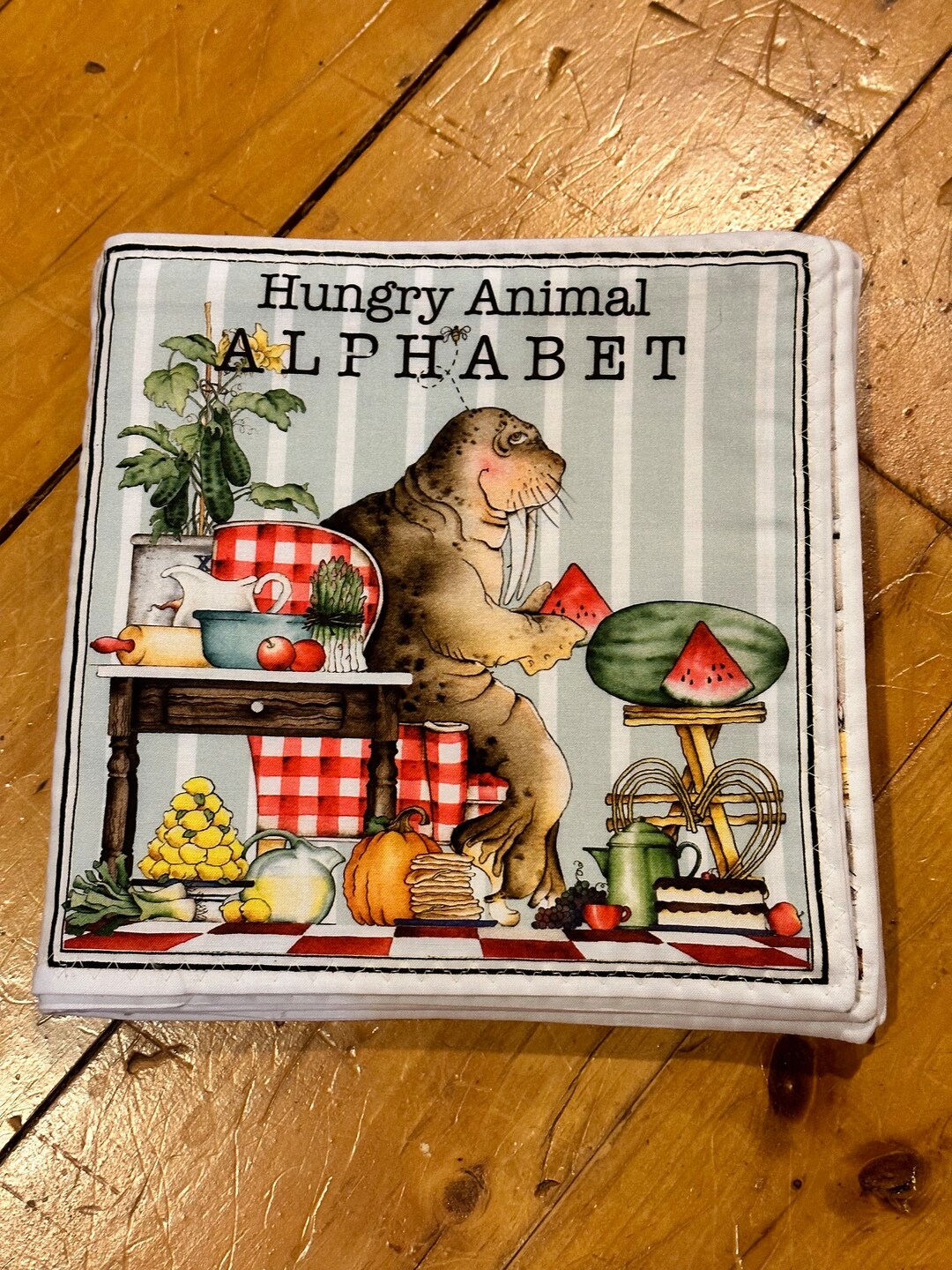 Hungry Animal Alphabet Cloth Baby Book, Personalized Soft Book - Etsy