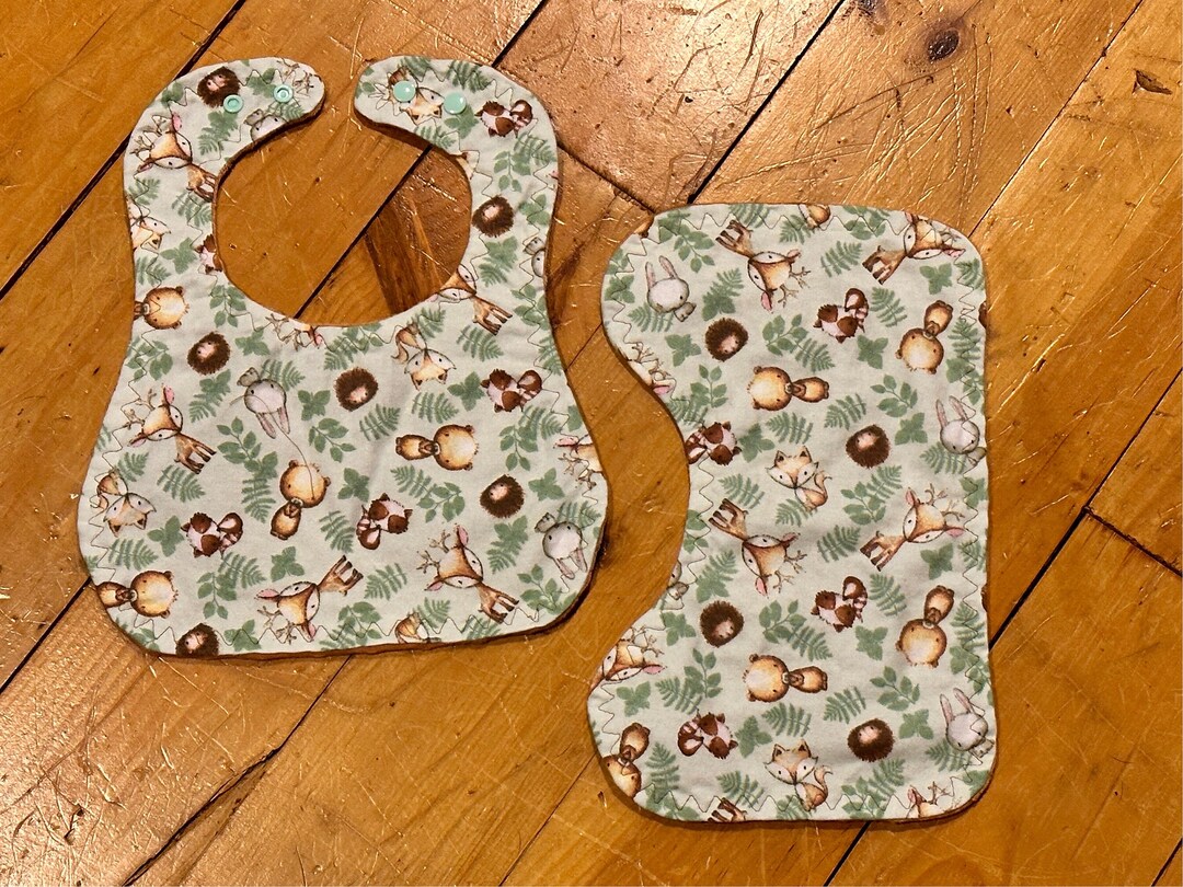Woodland Animals Baby Bib, Woodland Creatures Bib, Woodland Animals ...