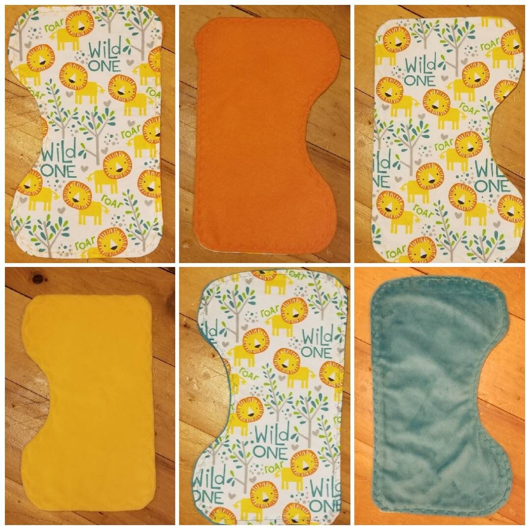 Wild one burp cloth, lion burp cloth , baby burp cloth, spit cloth ...