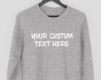 Text Sweater - Etsy