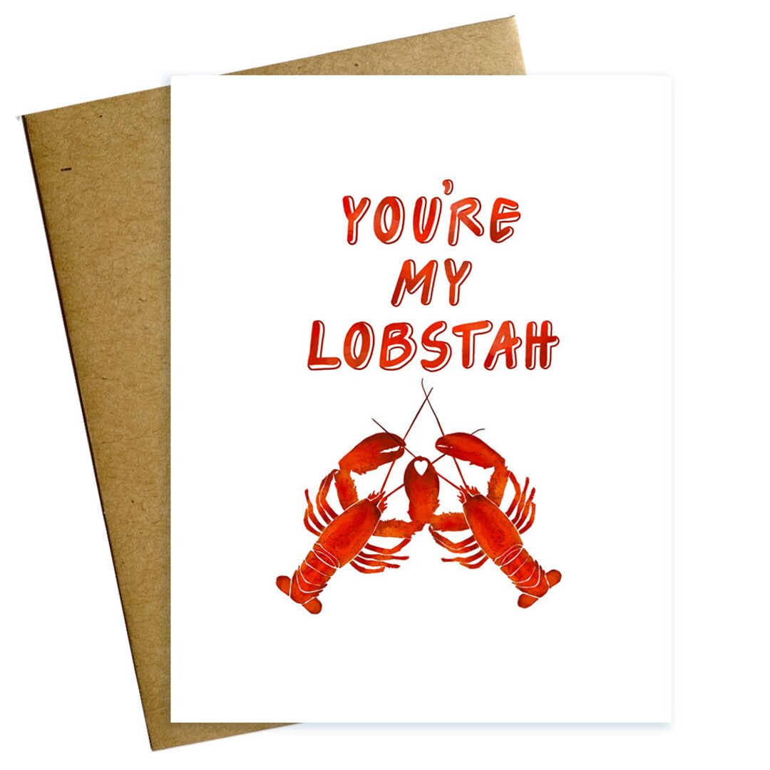 You're My Lobstah Card - Etsy