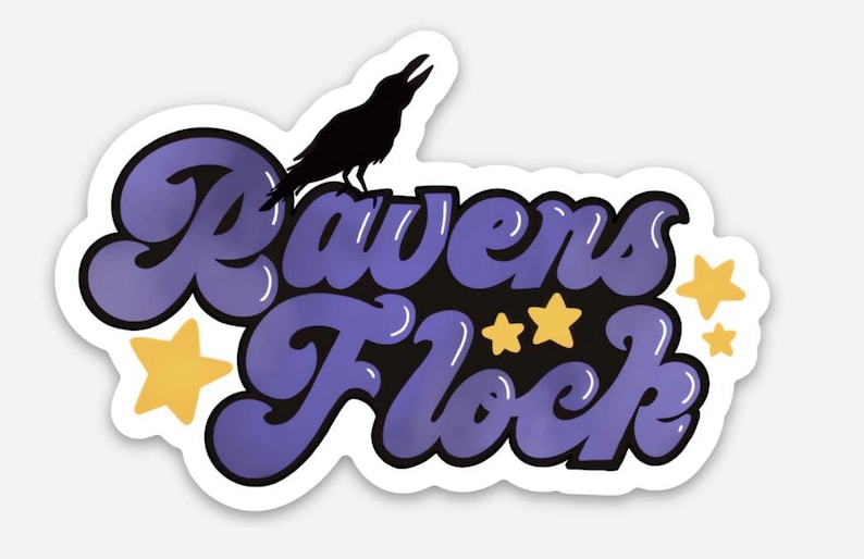 Baltimore Ravens Flock Sticker - Etsy