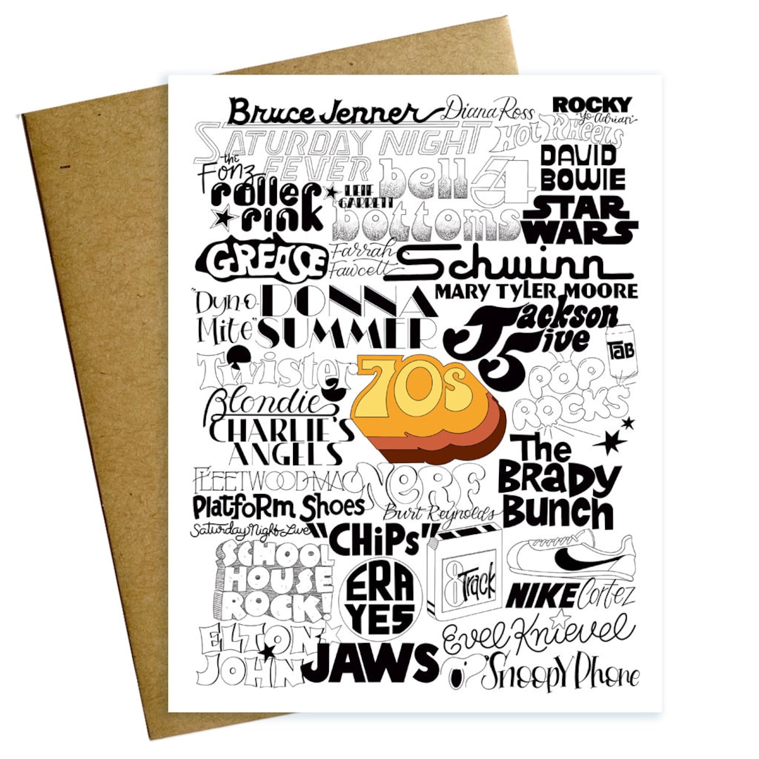 Seventies Birthday Card: 70s Nostalgia - Etsy