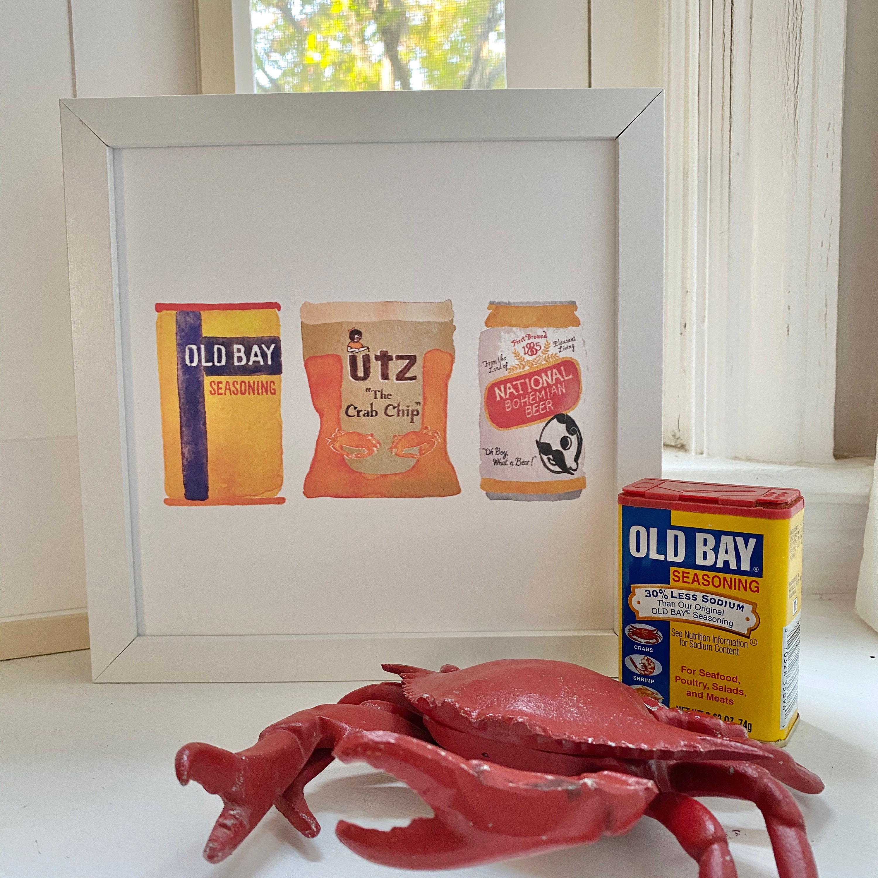 Utz Old Bay and Natty Boh Watercolor Art Print - Etsy Australia