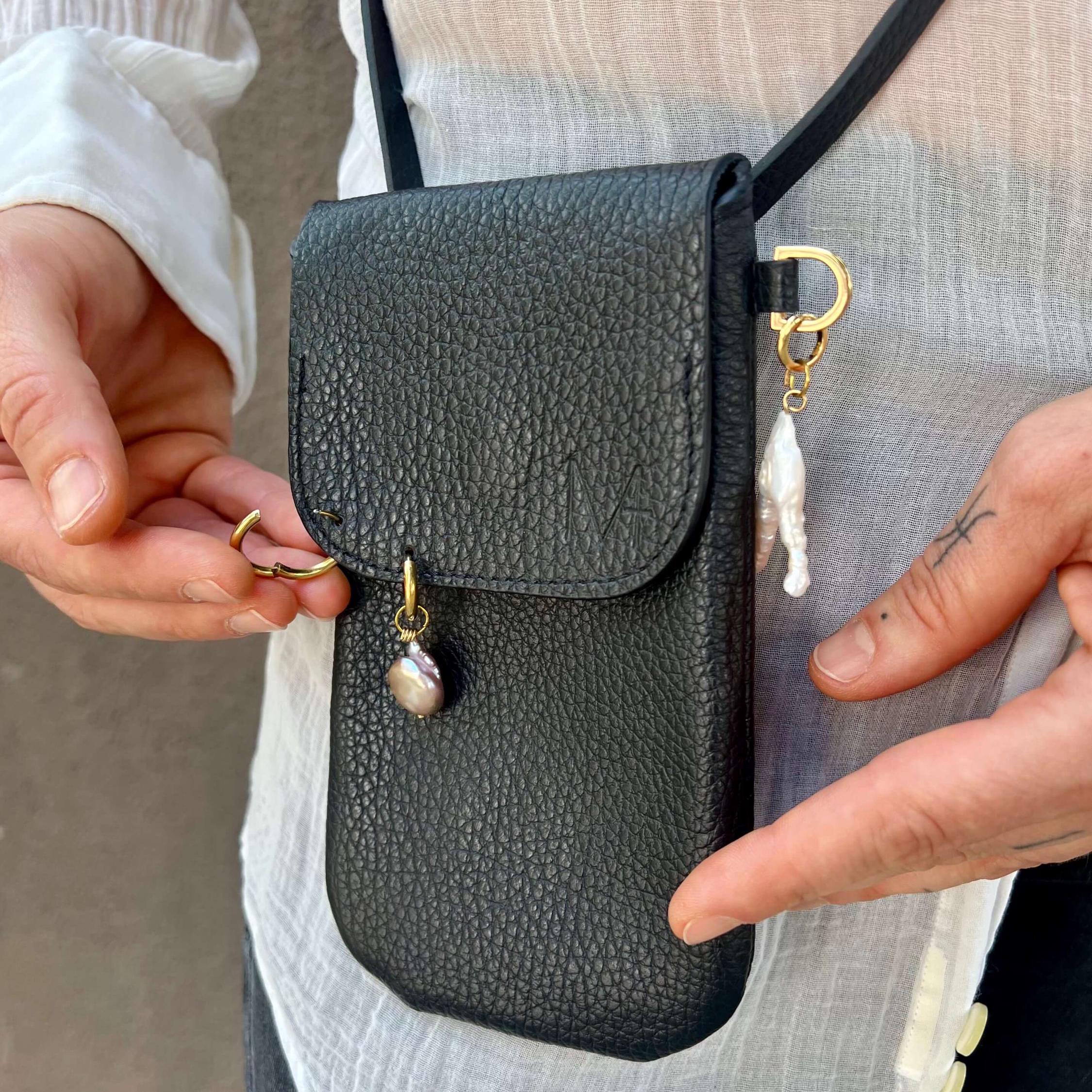Phone Bag PIERCE ME, Mini Bag Genuine Leather, Smartphone Bag, Cell ...