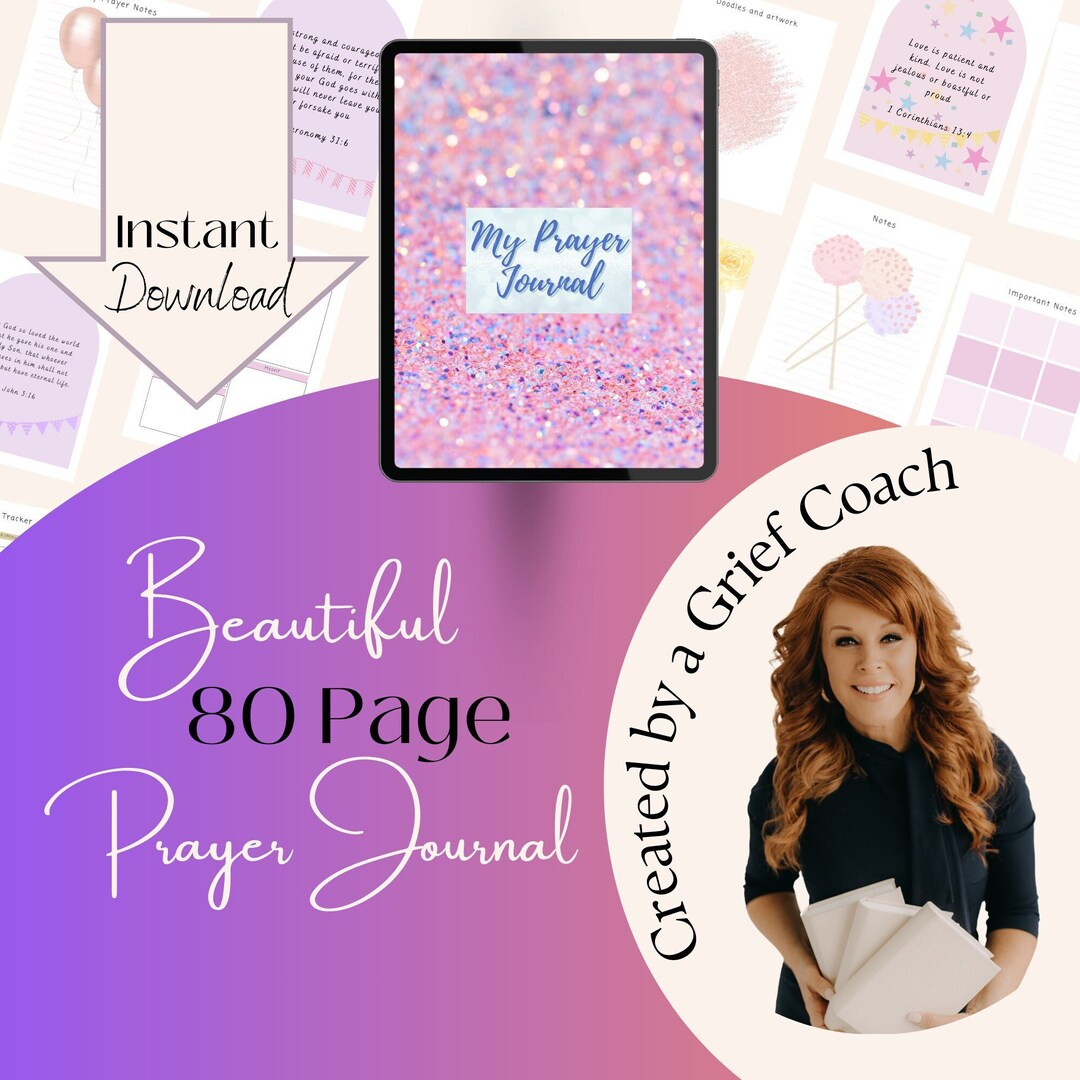 Kids Teen Girl Prayer Journal Sparkle Birthday Gift Easter Gift ...