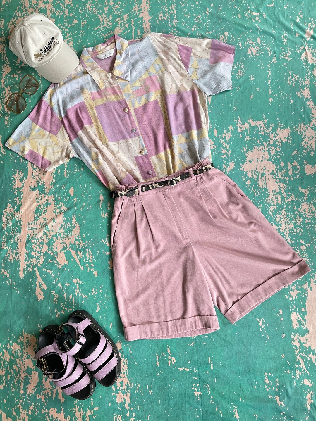 Vintage 90s Shorts High Waisted Vintage Shorts Dusky Pink 90s Shorts ...