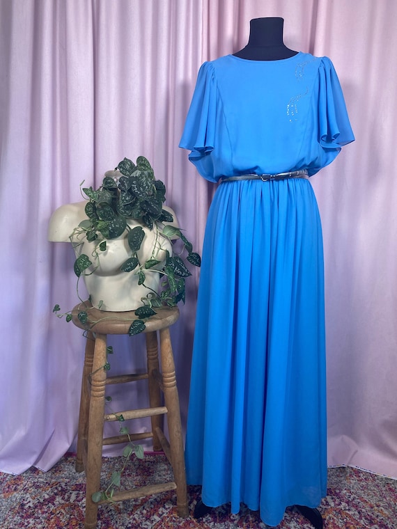 70s Vintage Dress 70s Evening Dress 70s Prom Dress 70s Formal - Etsy