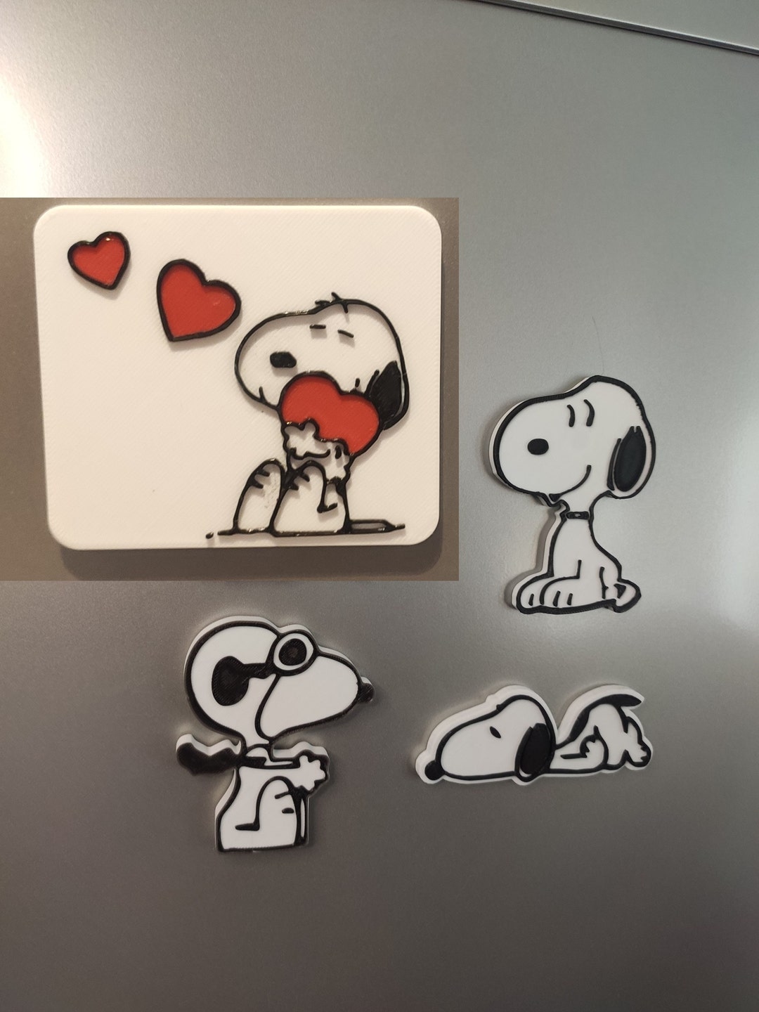 4x Magnet Snoopy, Fan Art, Fridge Magnet, Snoopy Magnet, Comics Magnet ...